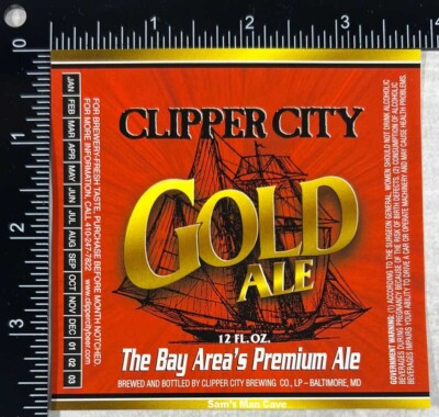 Clipper City Gold Ale Label - MARYLAND | eBay