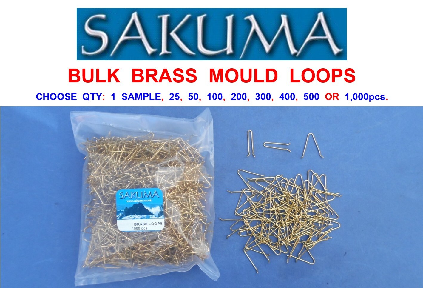 SAKUMA AJUSTI BRASS LEAD WEIGHT MOULD LOOPS SEA FISHING 1 25 50 100 200 ...