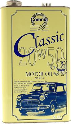 Comma - Classic Motor Oil Car Engine Performance 20W50 Old Engines - 5L ...