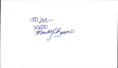 MANDY BRUNO BOGUE FRIENDS AND ROMANS Signed 3"x5" Index Card | eBay