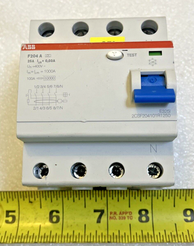 ABB Ground Fault Current Circuit-Breaker F204 A 2CSF204101R125 E325I | eBay