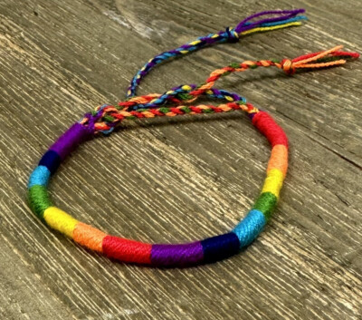 Rainbow Braided LGBTQ Gay Pride Bracelet | eBay