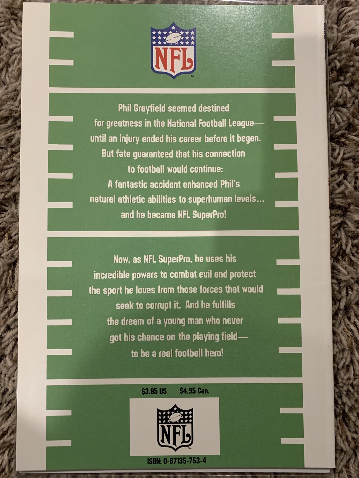 NFL SuperPro Superbowl Special #1 in NM/MT First Ed Marvel Comics | eBay