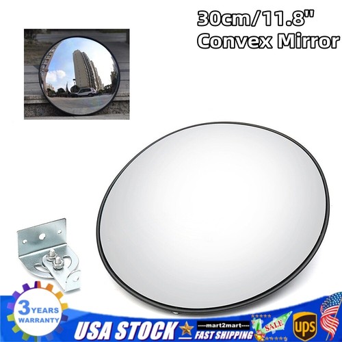 12'' Outdoor Round Traffic Convex Mirror for Driveway Highway Safety ...