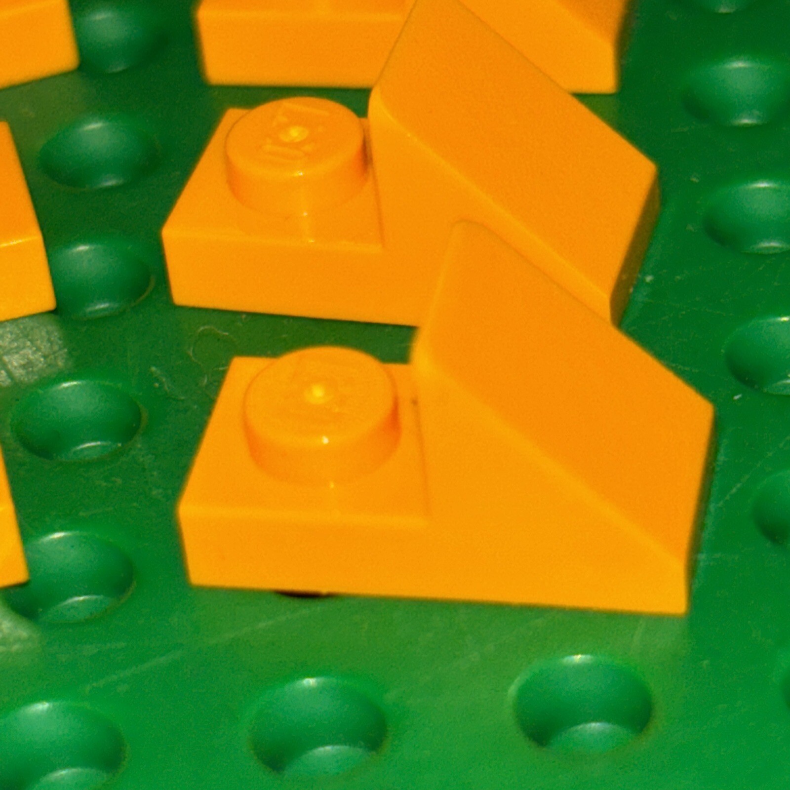 LEGO Plate 1x2 Slope 45° with 2/3 Cutout in Bright Orange Pack of 6 PN ...