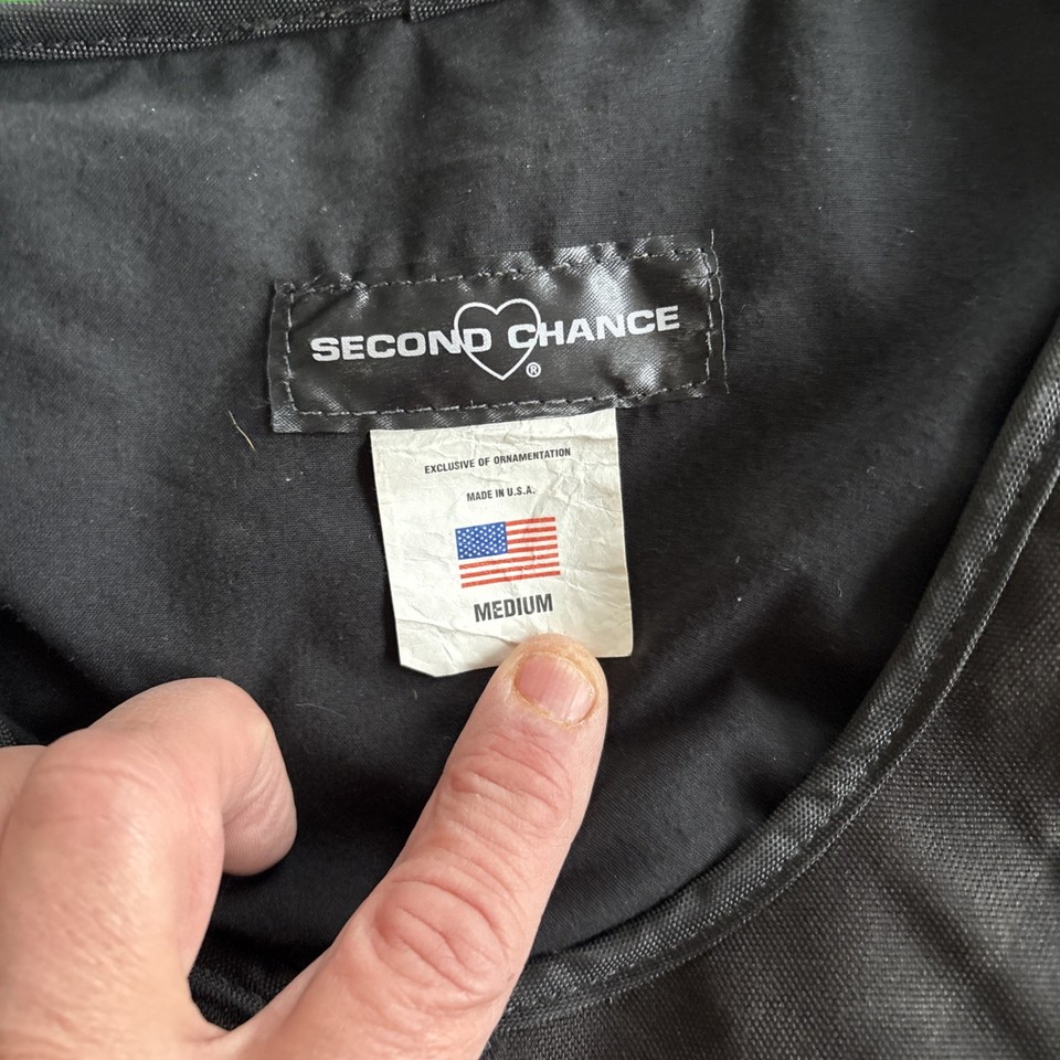 Second Chance Black Tactical Bulletproof Vest Carrier With Pockets Size ...