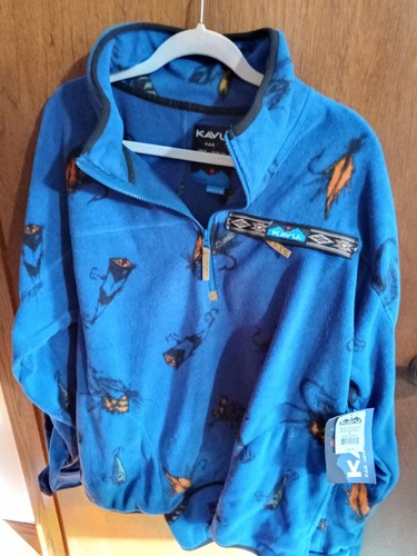 Kavu Fishing Lure Print Fleece Pullover NWT Size XL | eBay