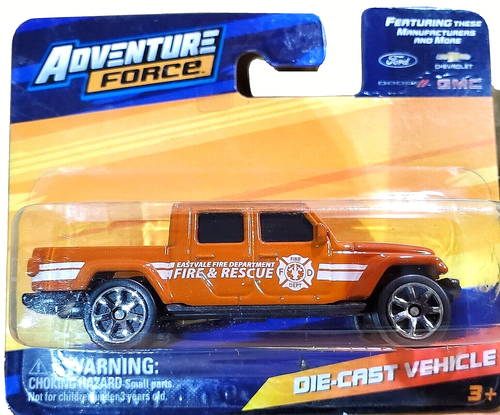 MAISTO ADVENTURE FORCE JEEP GLADIATOR ORANGE FIRE AND RESCUE 1:64 ...