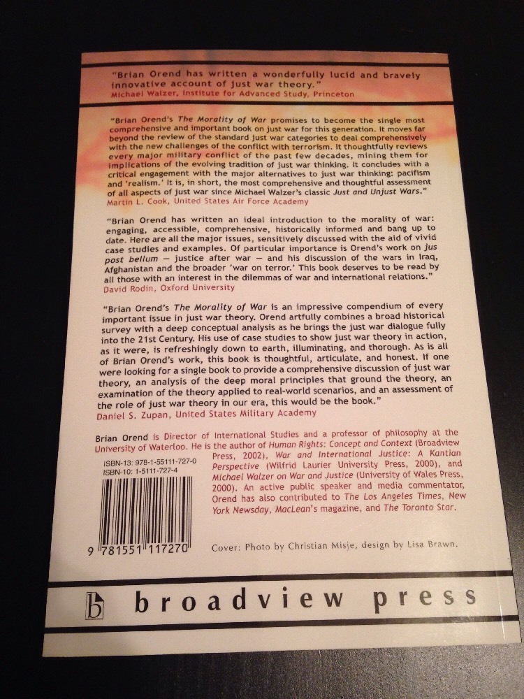 The Morality of War by Brian Orend (2006, Paperback) for sale online | eBay