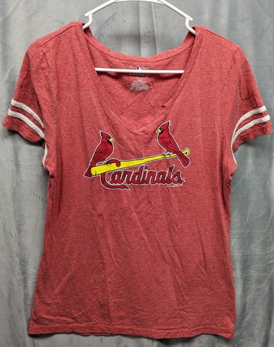Women's Genuine Merchandise St Louis Cardinals Red V-neck T-shirt Large ...