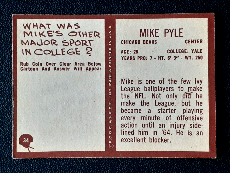 MIKE PYLE 1967 PHILADELPHIA 67 NO 34 EX/EX+ 51575 | eBay