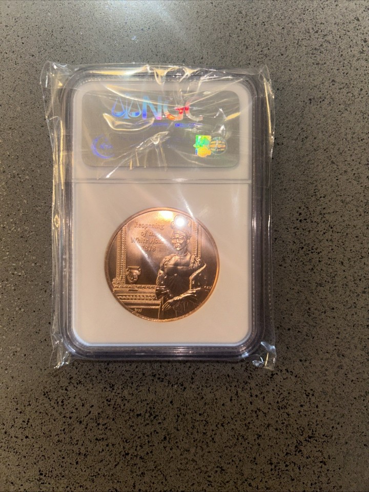 2008 Elizabeth Monroe First Spouse Bronze Medal NGC Slab Brilliant ...