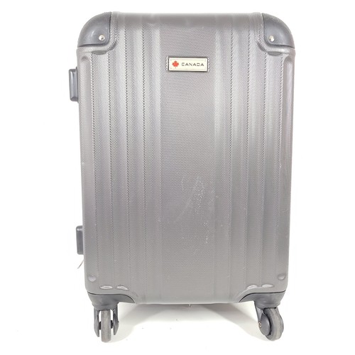 Canada JetStream 20" Spinner Cabin Carry On Luggage Hardshell Dark Gray ...