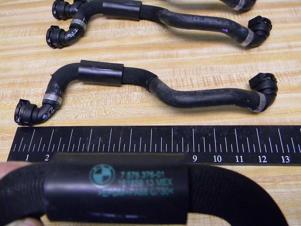 Coolant Hose 17-12-7576376 OEM BMW X5 X6 2007-2012 50ix /M/ Hybrid 4.4L ...