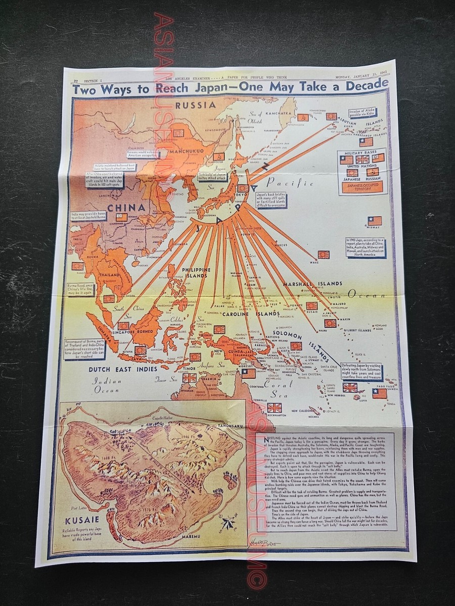 Asia Pacific Map Ww2 The War Map Of The Great East Asia. ... Asia For