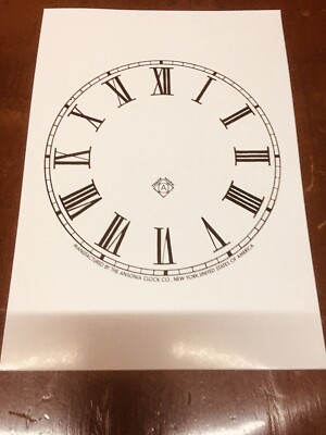 Clock Paper Face For USA Ansonia Clock / 5" | eBay Australia
