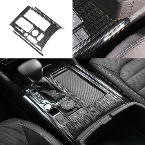 Black Steel For VW Teramont Atlas Console Gear Shift Panel Cover Trim ...