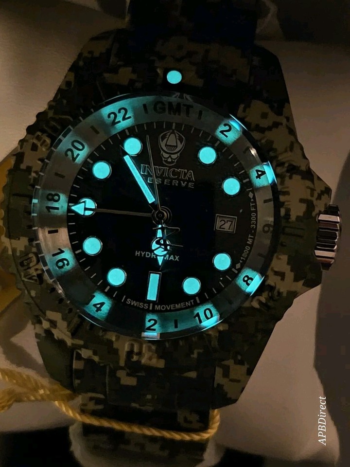 Invicta - HYDROMAX - 1000m - HYDROPLATED Camo GMT - Pro Diver - mens ...