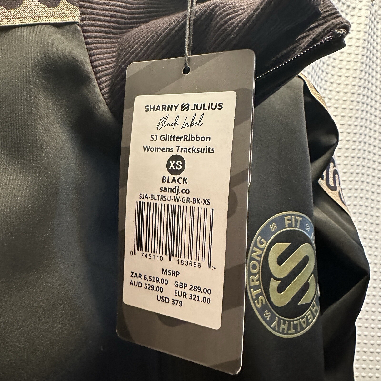 SHARNY & JULIUS Glitter Ribbon Black Label Women's Tracksuit Jacket NWT ...