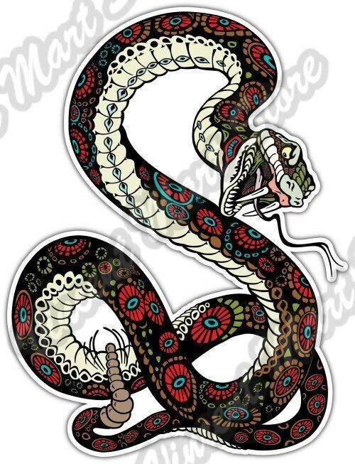 Rattlesnake Snake Reptile Venom Car Bumper Window Vinyl Sticker Decal 3 ...