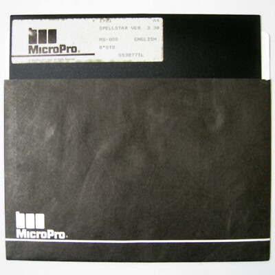 MICROPRO ® SpellStar Version 3.30 For MS-DOS - On One 8" Floppy Disk © 1981 | eBay