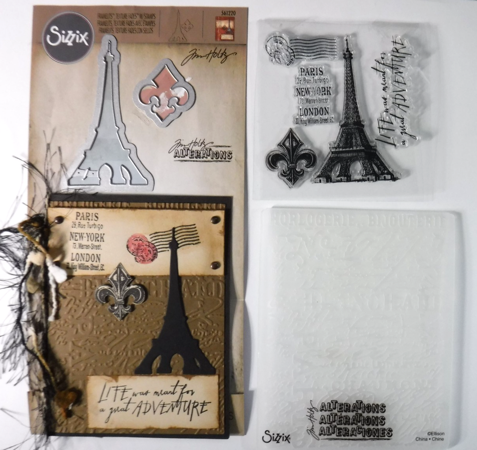 Sizzix Tim Holtz Stamps - Dies - Embossing Folder - Paris Adventure ...
