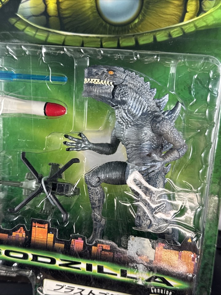 1998 TRENDMASTERS BANDAI GODZILLA TORNADO BLAST vs APACHE HELICOPTER ...