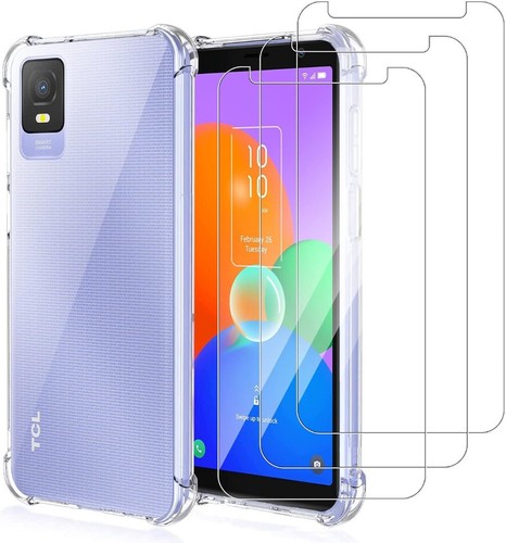 Case For TCL 501, Slim Clear Silicone Shockproof ARMOUR Bumper Gel ...