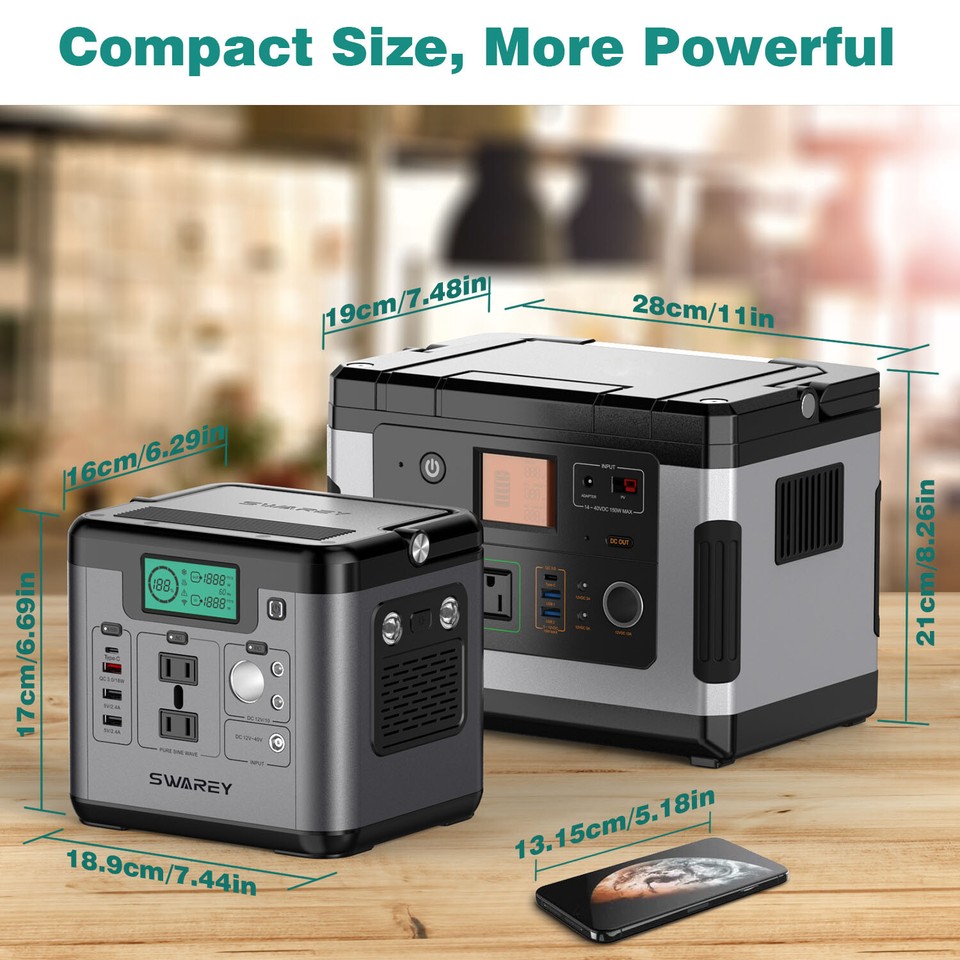 500W Solar Generator Power Station 518Wh Backup Battery Pack Energy ...