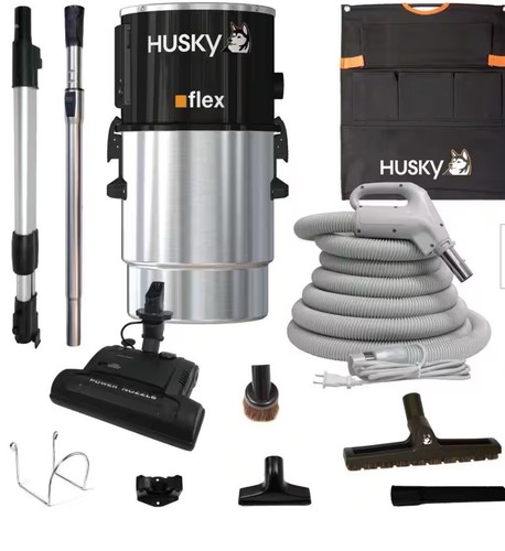 Husky Central Vacuum Flex with Accessories and Electric Power Head | eBay