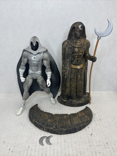2006 Diamond Toys Marvel Select Moon Knight 7" Figure w/ Khonshu Statue ...