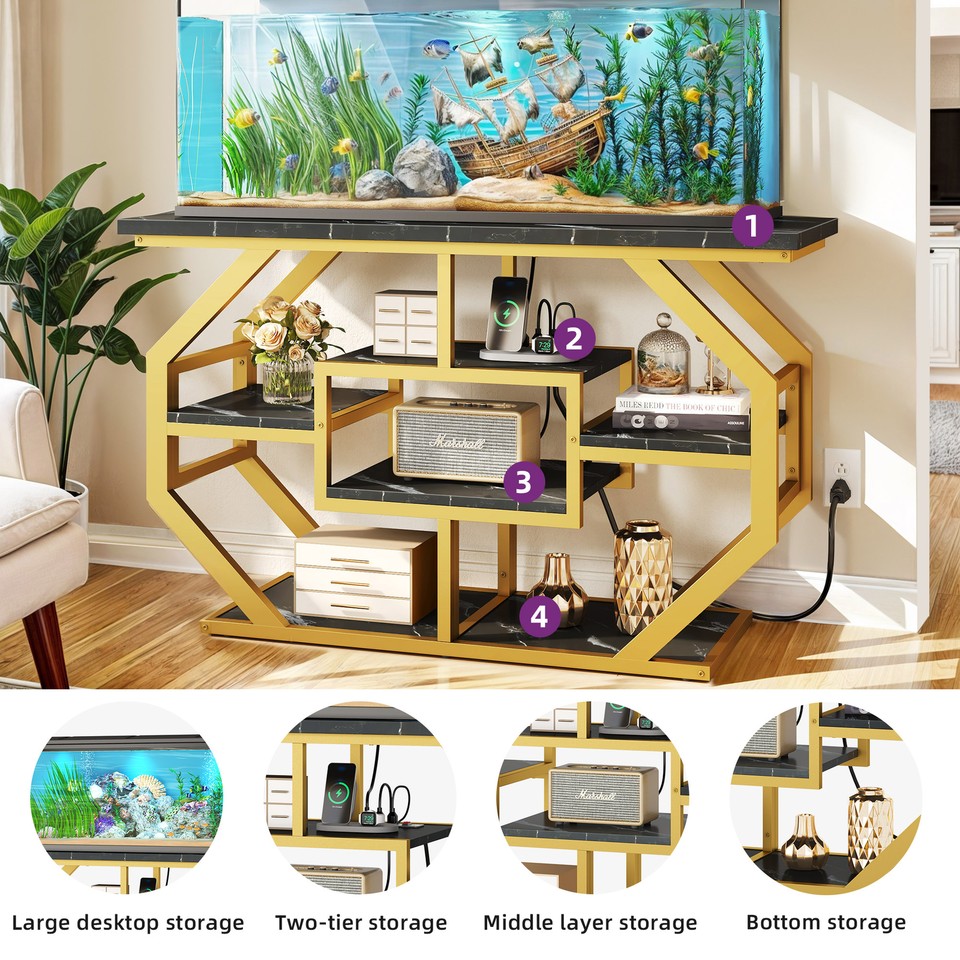 55-75 Gallon Heavy Duty Aquarium Stand Metal Reptile Fish Tank Display ...