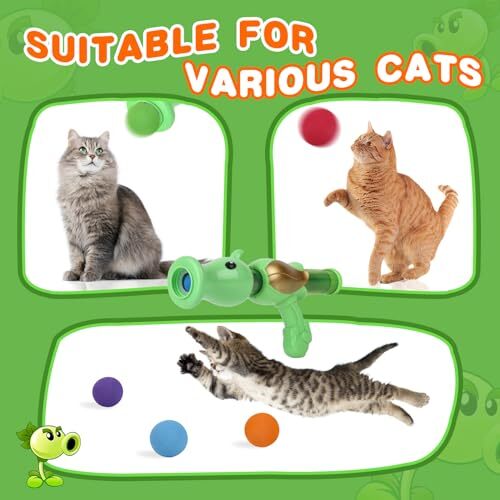 Interactive Cat Toys for Indoor Cats 20pc Silent Elastic Balls with ...