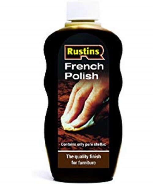Rustins French Polish Pure Shellac Wood Gloss CLEAR 125ML 300ML 500ML ...