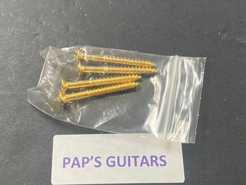 NEW SET of 4 GOLD STRAT/TELE NECK PLATE SCREWS | eBay