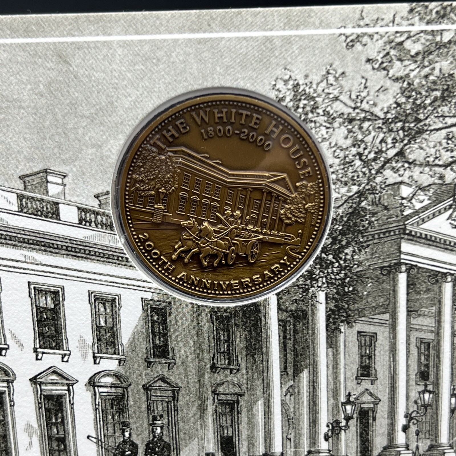 THE WHITE HOUSE 200th ANNIVERSARY BRASS COIN MEDAL - 2001 Executive ...