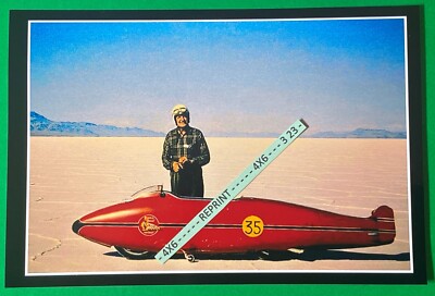 Found 4X6 PHOTO Old Burt Munro Fastest Indian Motorcycle Bonneville ...