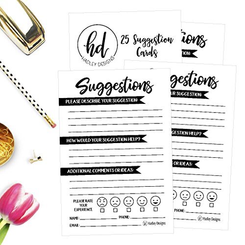 25 4x6 Feedback Comment Suggestion Card Forms For Customer Complaints ...