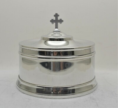 + Nice Older Large Size Host Box + Low Gluten Host Bowl + Communion Box ...
