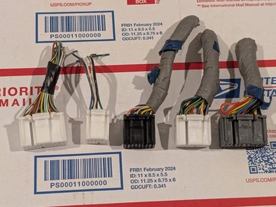02-04 ACURA RSX ECU ENGINE HARNESS PLUGS K20 A/T AUTOMATIC TRANS w ...