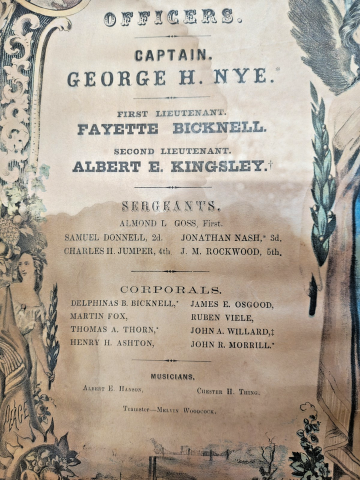 CIVILWAR 10th Reg't Maine Captain NYE~Became a GENERAL~US 1861 Military ...