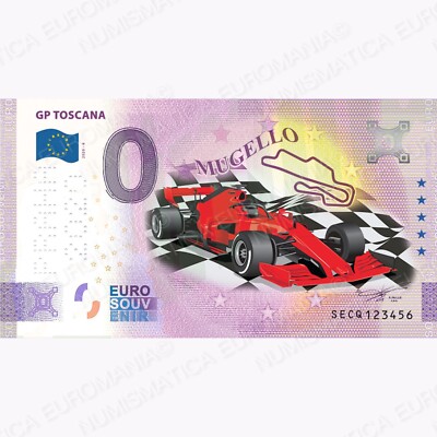 0€ Zero Euro Souvenir Banknote Italy 2020 GP Tuscany Mugello - Colored ...