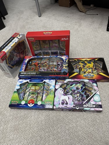 Pokémon sealed product 7 Collection boxes. Rare box cosmic eclipse ...