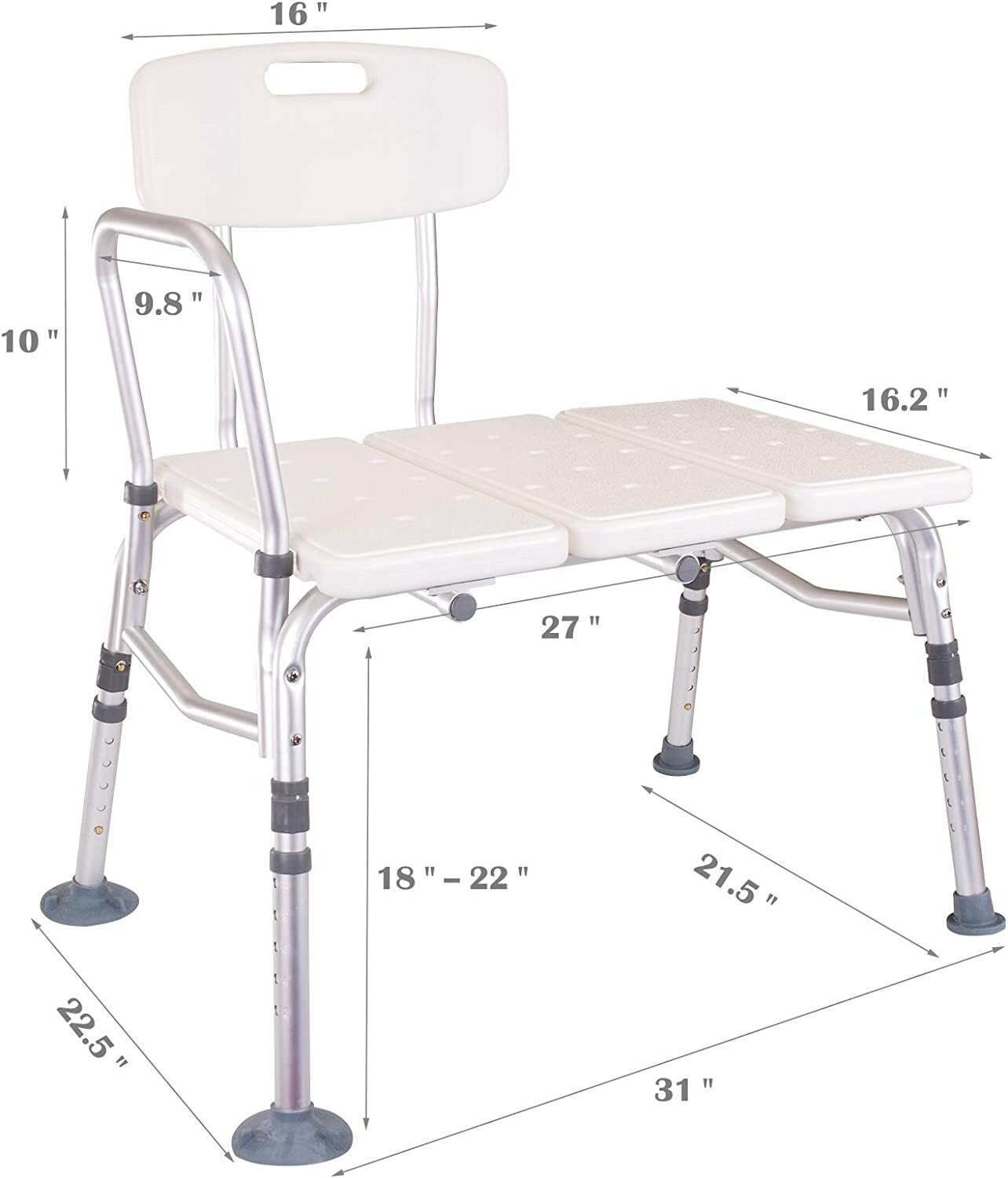 Medokare Shower Transfer Bench Seat – Over Tub Transfer Bench Shower ...
