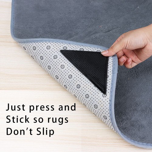 Black Washable Rug Tape Non Slip Antiskid Sticker Carpet Anti Skid Mat ...
