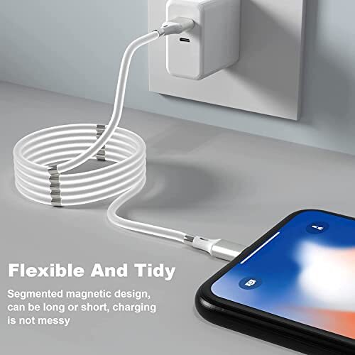 Magnetic Charging Cable (2 Pack 3.3ft+6ft) Fast Charger Absorption Nano ...