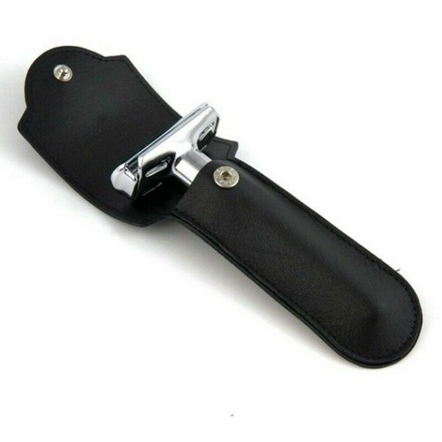 Merkur Futur Razor Black Leather Case w/ Snap Closer #767011 | eBay