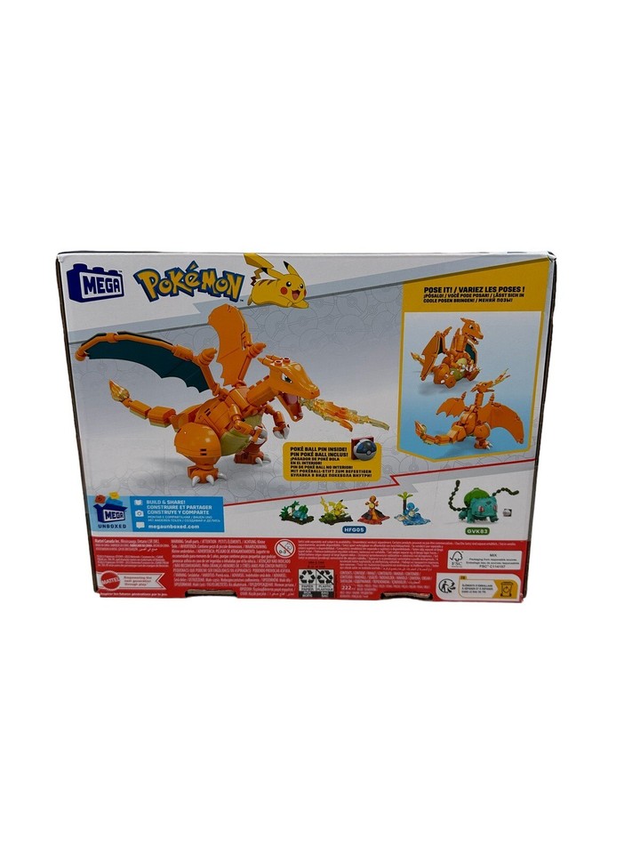 MEGA Pokémon Building Toy Kit Charizard Action Figure Building Set (222 ...