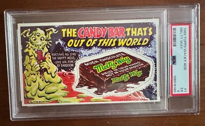 1969 Topps Wacky Ads #1 PSA 5 EX - Melty Way - spoof of Milky Way candy ...