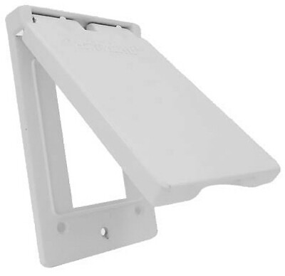 White Weatherproof Vertical GFI Single Gang Flip Cover | eBay
